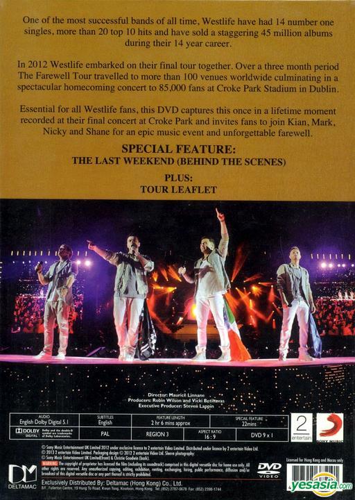 YESASIA: Westlife - The Farewell Tour Live At Croke Park (DVD) (Hong ...