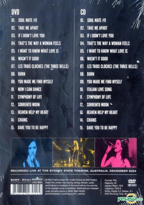 Yesasia Tina Arena Greatest Hits Live Dvd Cd Us Version Dvd Cd Tina Arena Sony