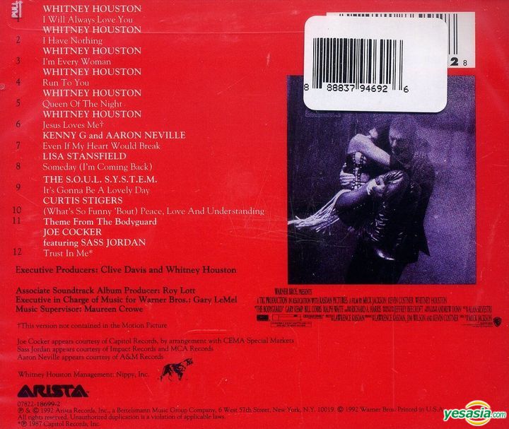 YESASIA: The Bodyguard Original Soundtrack (OST) (US Version) CD ...